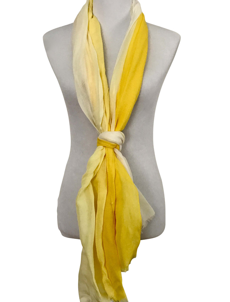 'Daffodil Ombre' Cotton/Silk Scarf – ellebelle